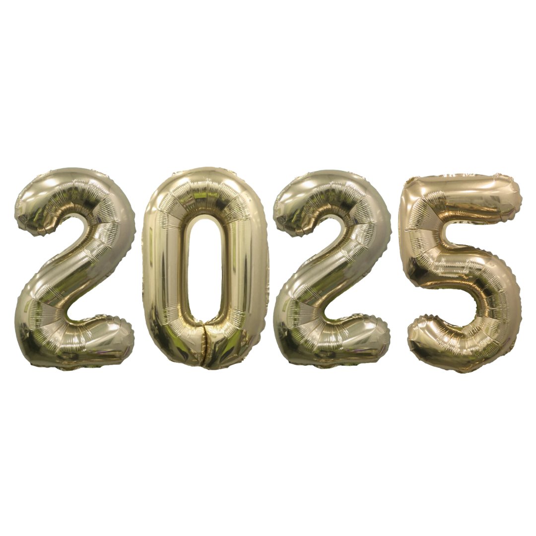 2025 Gold Number Balloons – Ellie's Party Supply