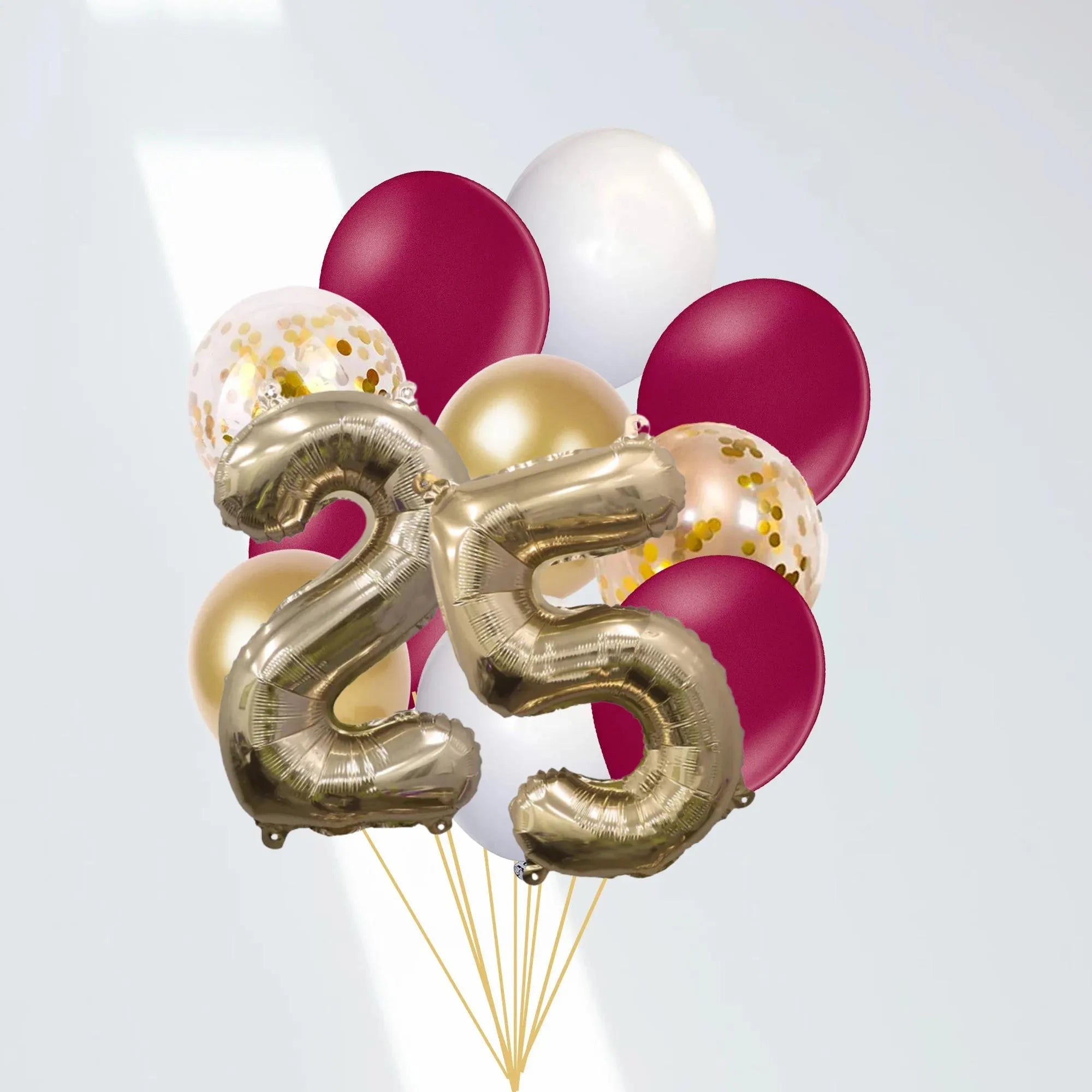 Maroon & Gold Graduation 2025 Balloon Bouquet from Ellie's Party Supply