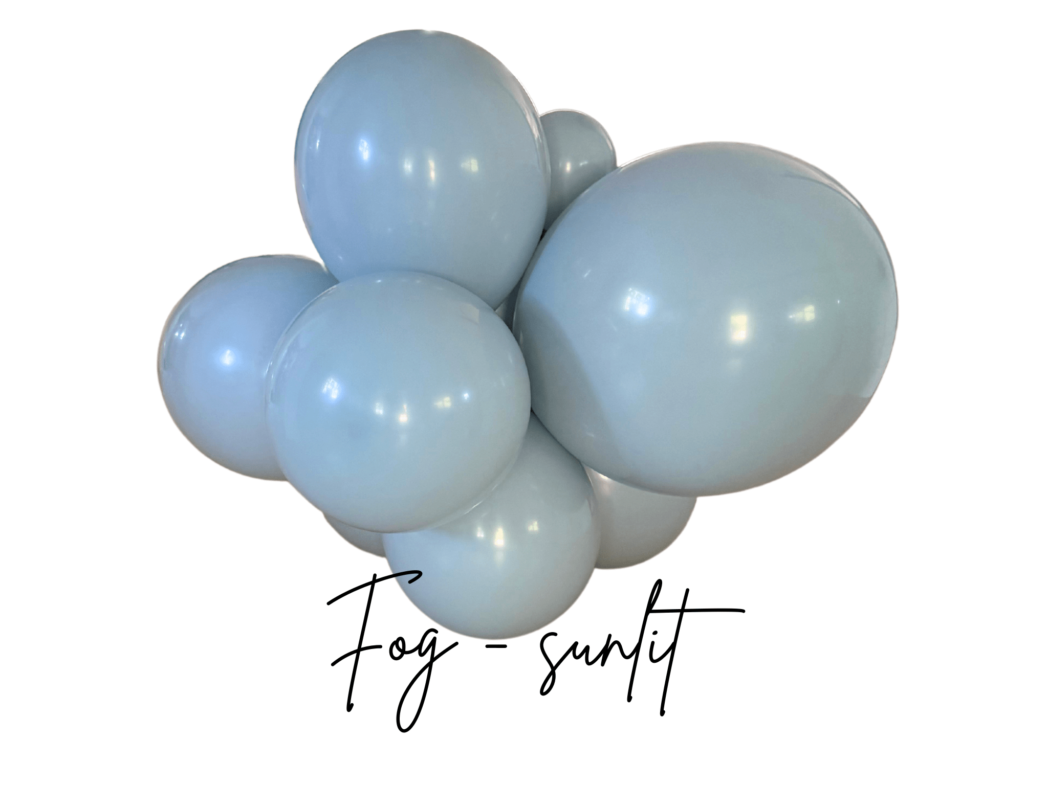 Premium Fog Gray Latex Balloon Cluster (5", 11” and 17”) from Ellie's ...