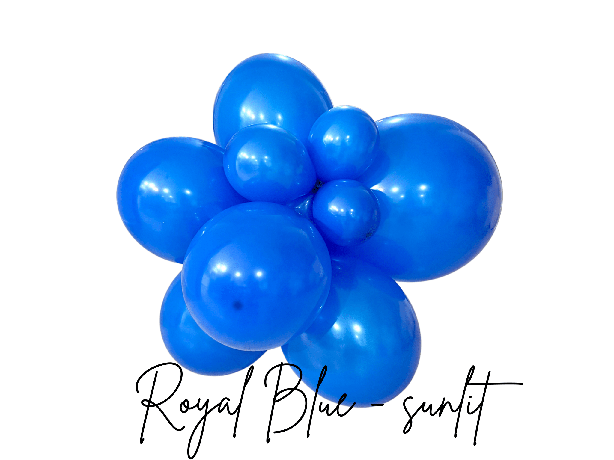 Premium Royal Blue Latex Balloon Cluster (5", 11” and 17”) from Ellie's ...