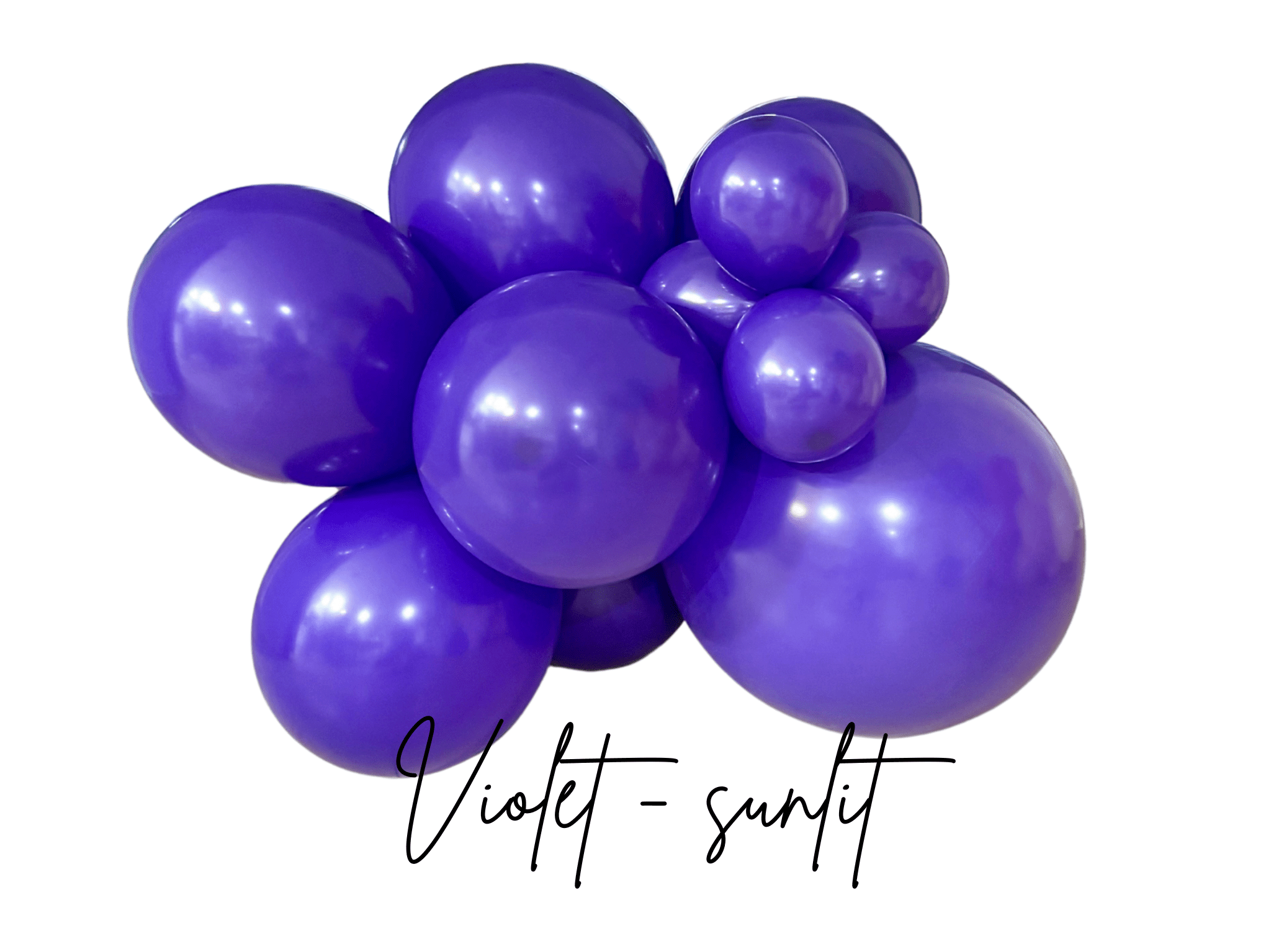 Premium Violet Latex Balloon Cluster (5", 11” and 17”) from Ellie's ...