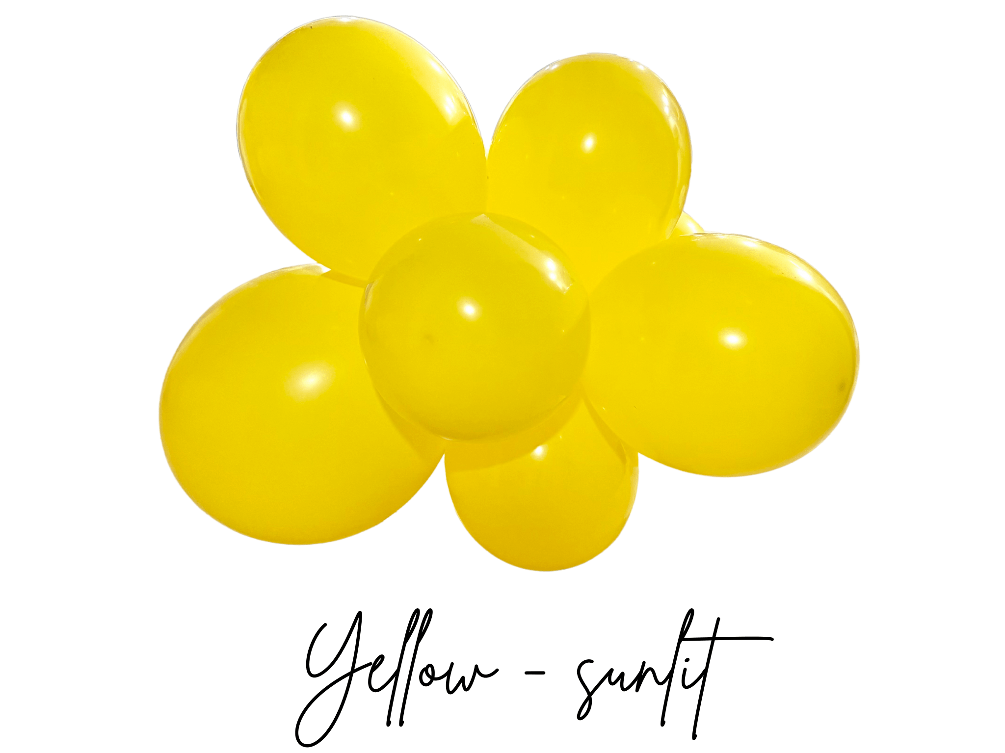 Premium Yellow Latex Balloon Cluster (5", 11” and 17”) from Ellie's ...