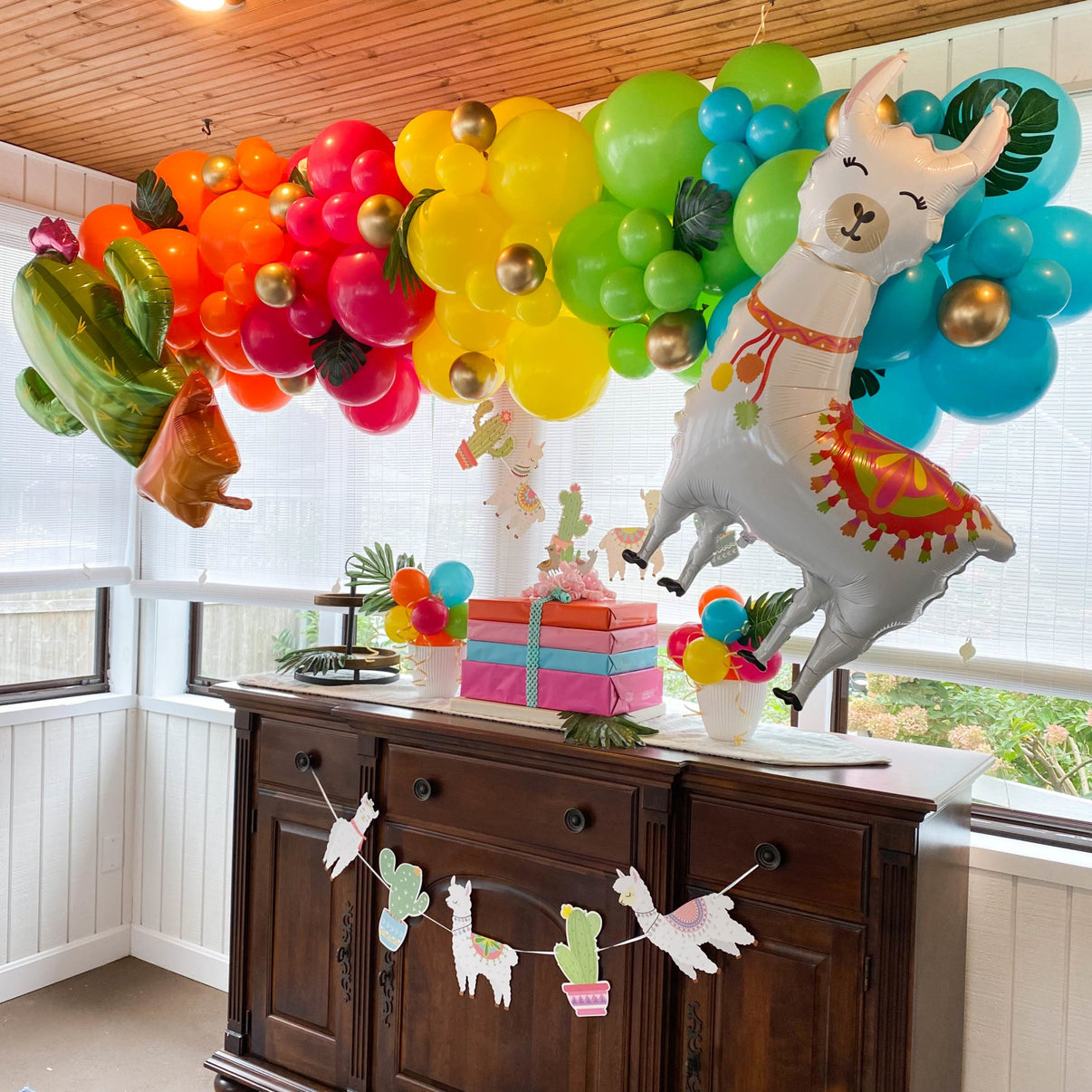 Tropical Fiesta Garland Balloon Kit from Ellie's Party Supply