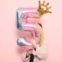 Rainbow Crown Number Balloon – Ellie's Party Supply
