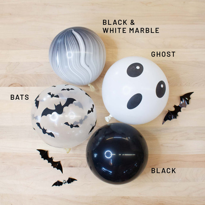 Black Latex Balloon Packs (5", 11”, 16”, 24”, 36”) from Ellie's Party ...